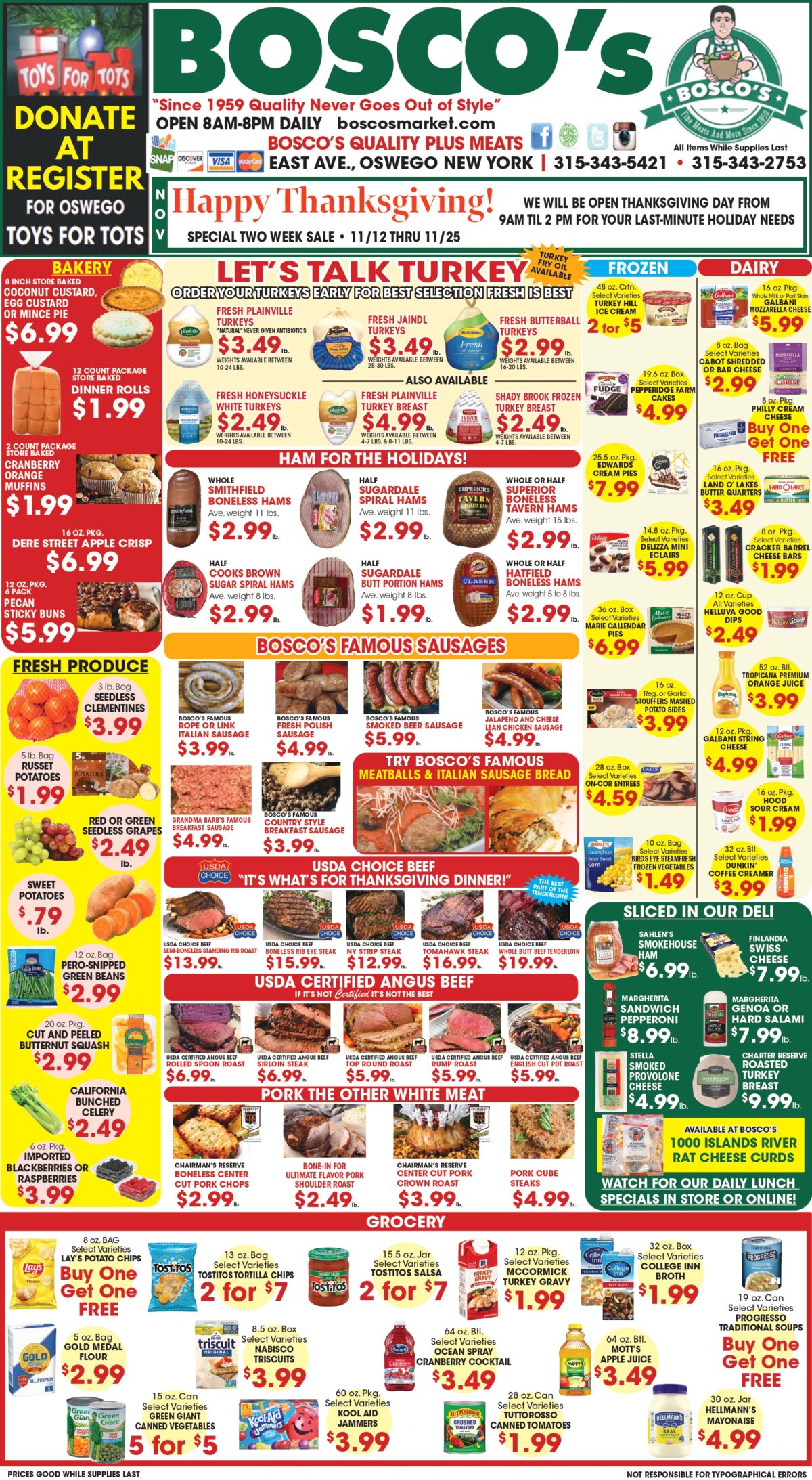 Weekly Specials – Bosco & Geers